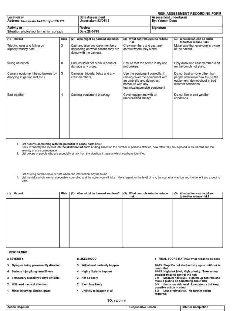 Risk Assessment Trail | Download Free PDF | Hazards | Risk