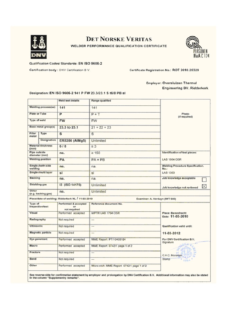 Wps Saldatura A T GTAW Aluminium | PDF