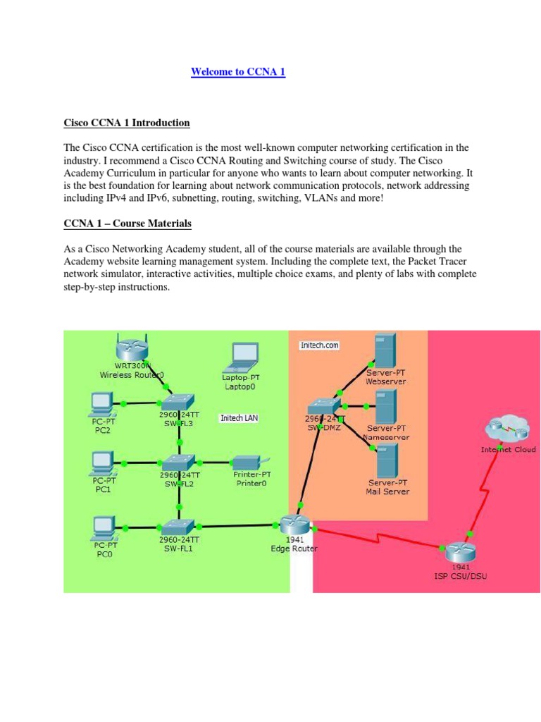 CCNA 1 (AutoRecovered) | PDF | Osi Model | Computer Network