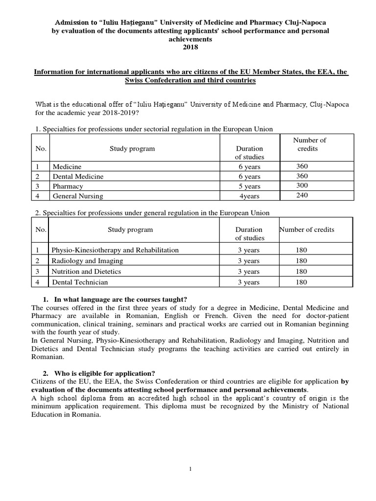 Metodologia de Admitere 2018 - Limba Engleza | Download Free PDF | University And College ...