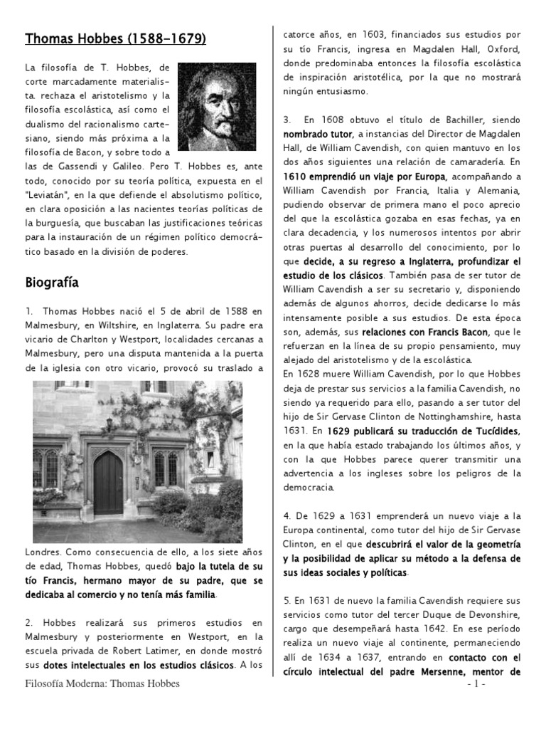 Thomas Hobbes | Descargar gratis PDF | Thomas Hobbes | Legislación
