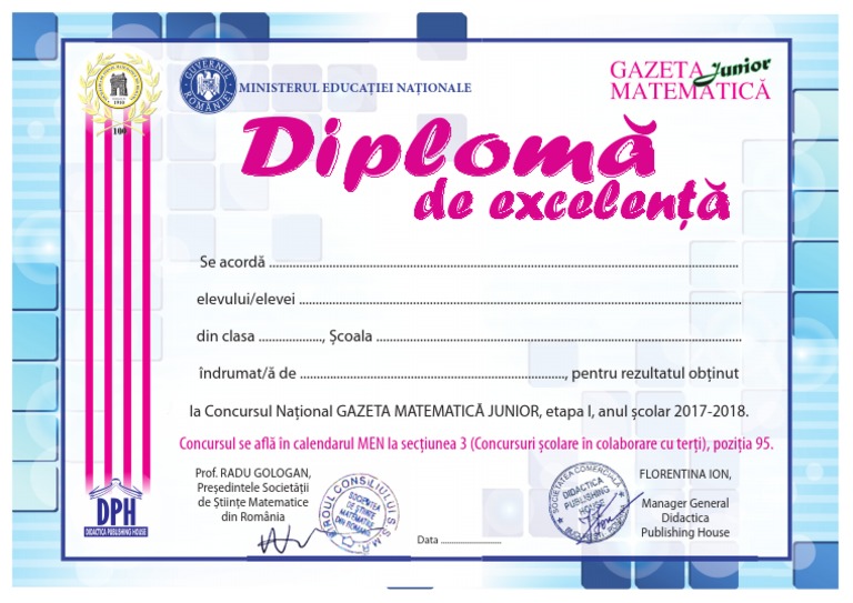 D - ELEVI-excelenta (Etapa I) | PDF