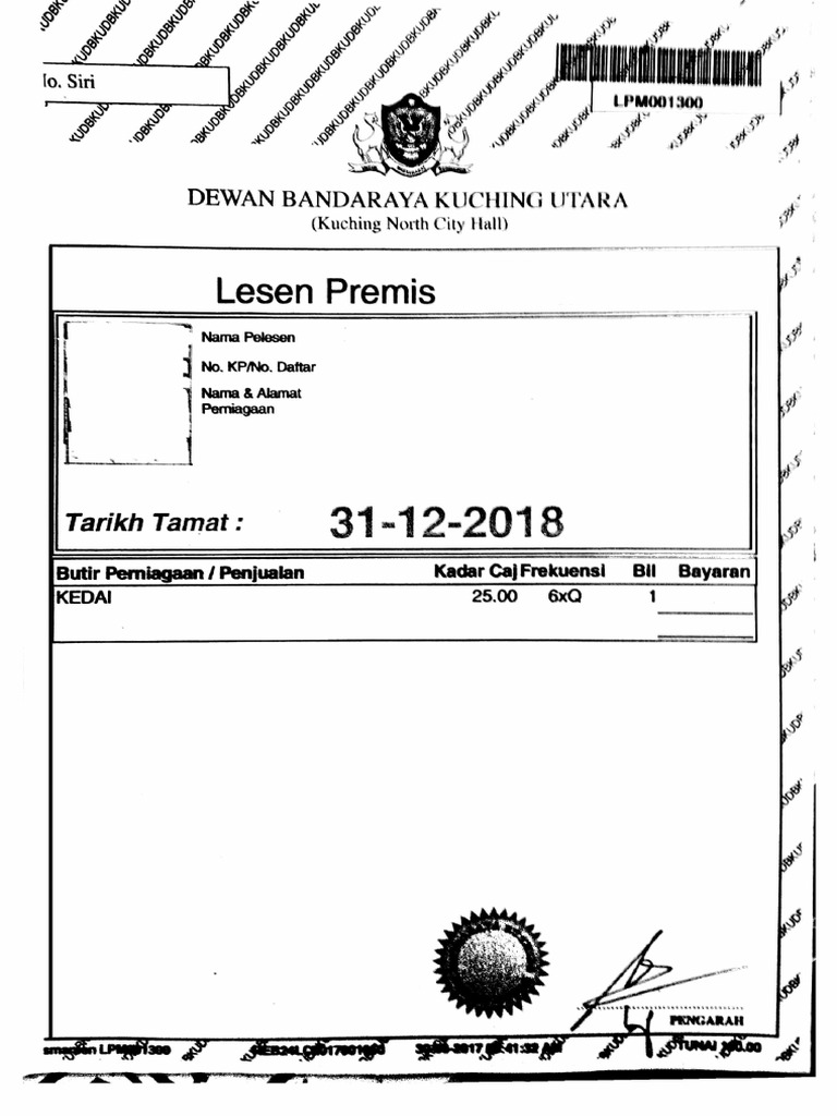 Template Lesen Perniagaan | PDF