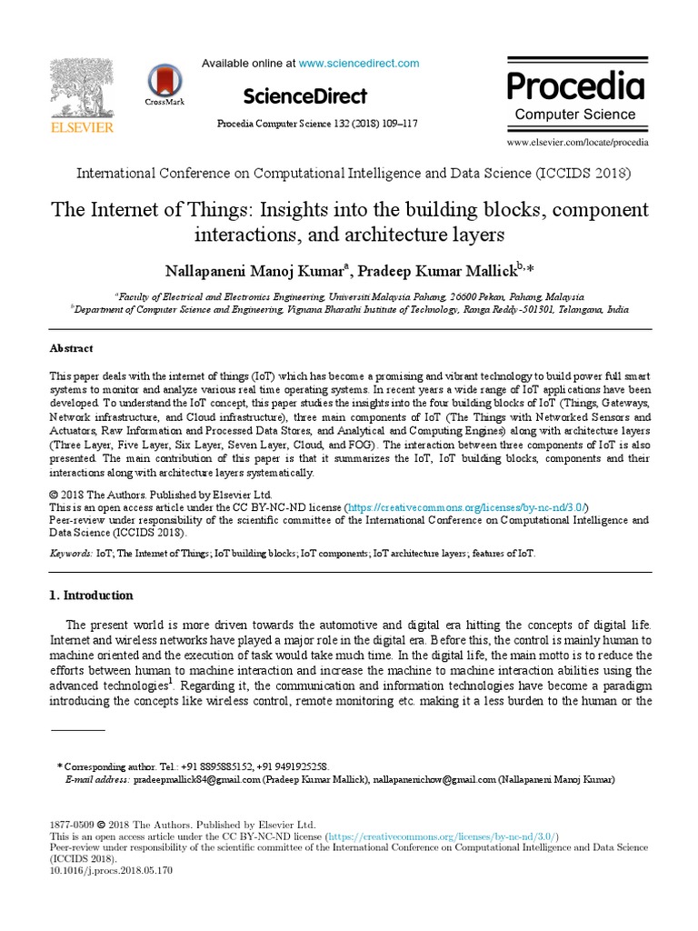 The Internet of Things - Insights Into The Building Blocks, Component ...