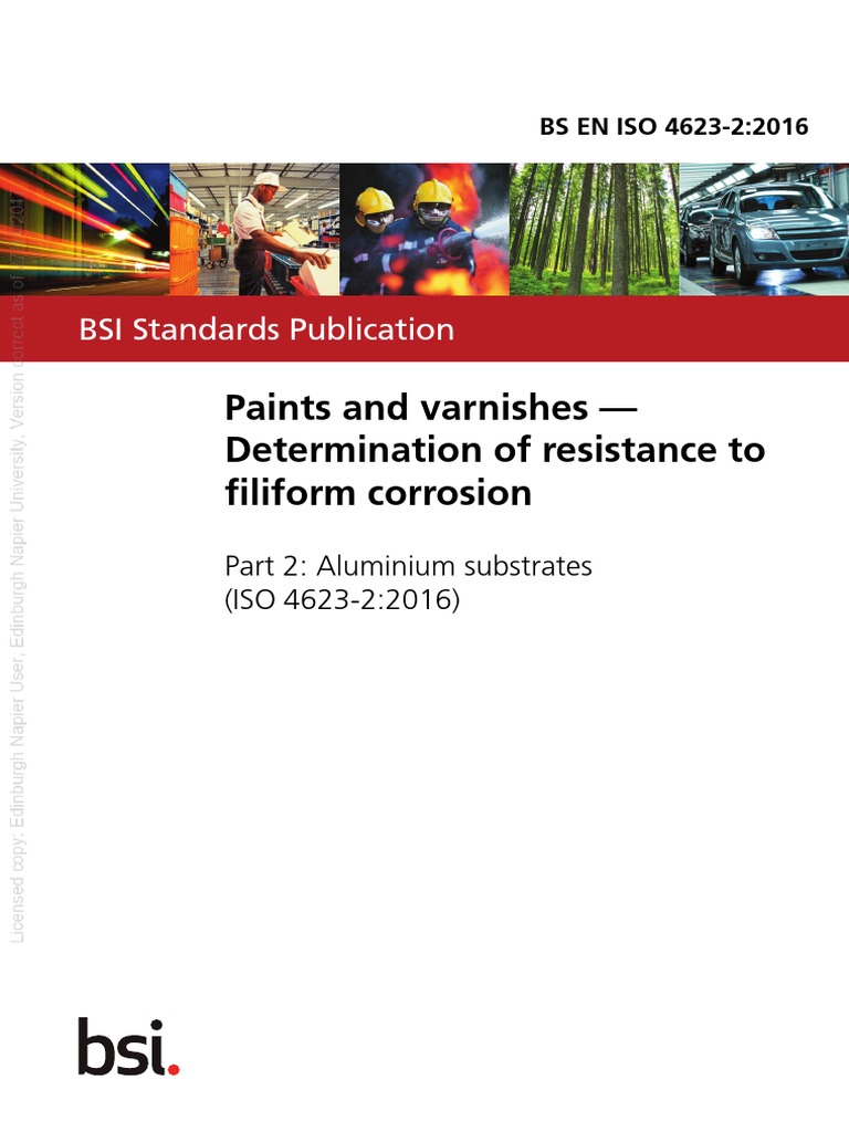 ISO 4623-2-2016 Paints and Varnishes. Determination of Resistance To Filiform Corrosion ...