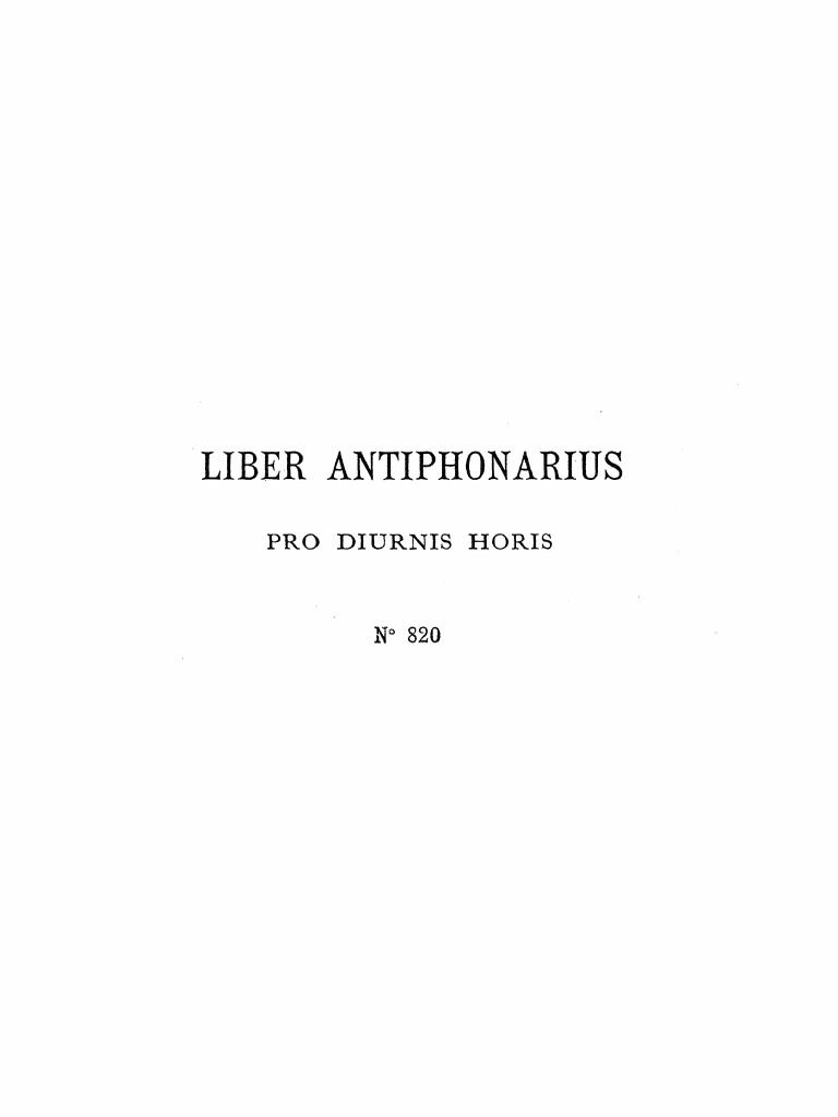 Antiphonale Romanum (Solesmes, 1949) | PDF