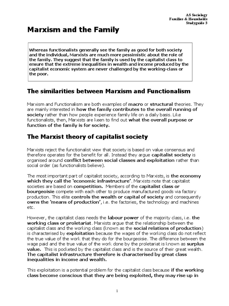 Marxism Family | PDF | Marxism | Capitalism
