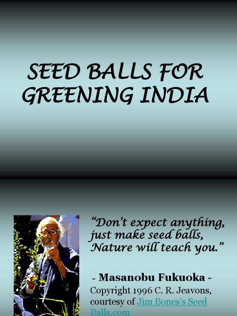 GP 19 Seed Balls Greening India | PDF | Seed | Compost