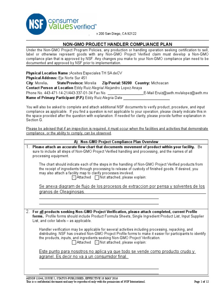 Handler Compliance Plan - NGP | PDF | Records Management | Audit