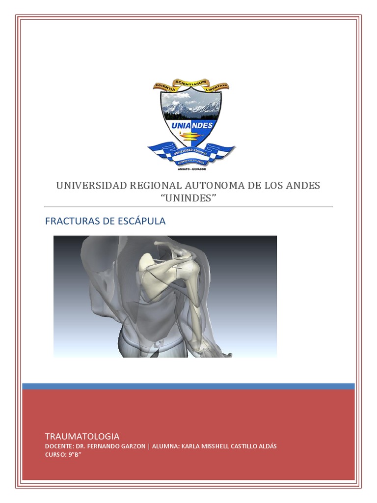 Clasificación de fracturas de escápula | PDF | Hombro | Lesión