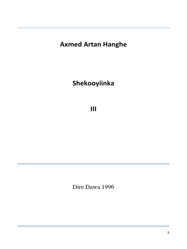 Somali Folk Tales Collection III | PDF | Somalia | Folklore