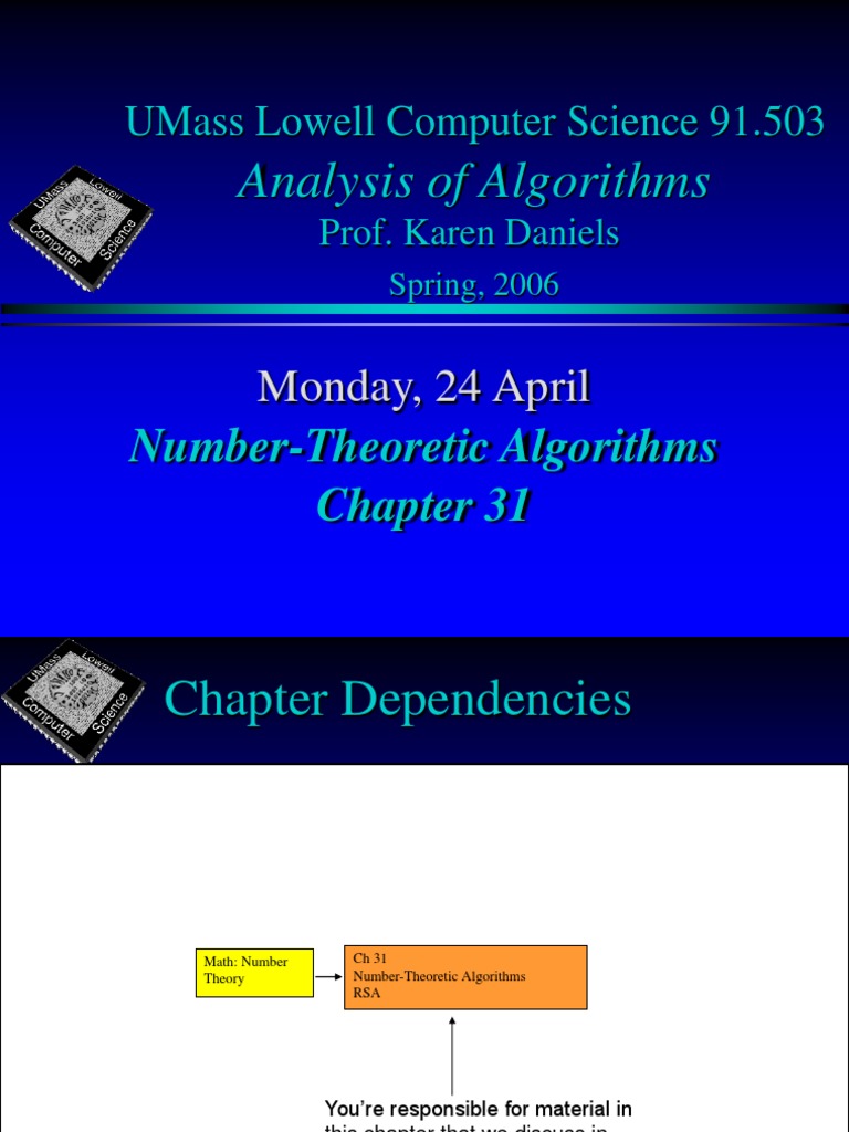 Umass Lowell Computer Science 91.503: Analysis of Algorithms | PDF | Numbers | Algebra