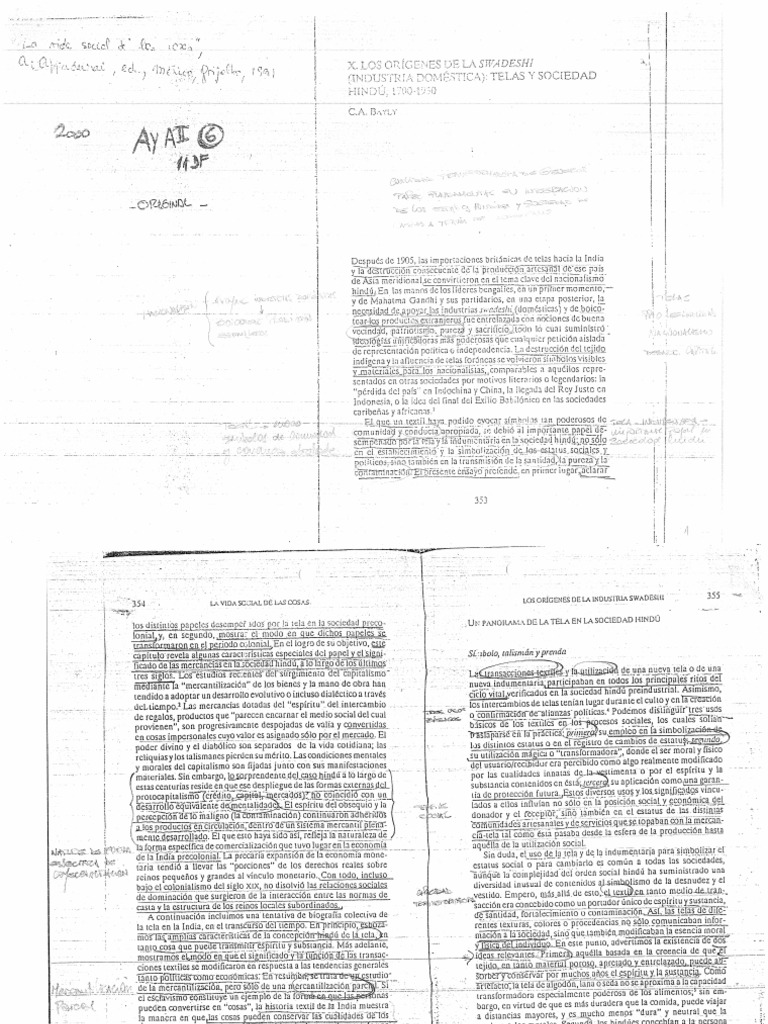 Bayly, Christopher Alan - Los Orígenes de La Swadeshi (Industria ...