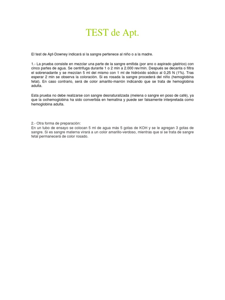 Test de Apt | PDF