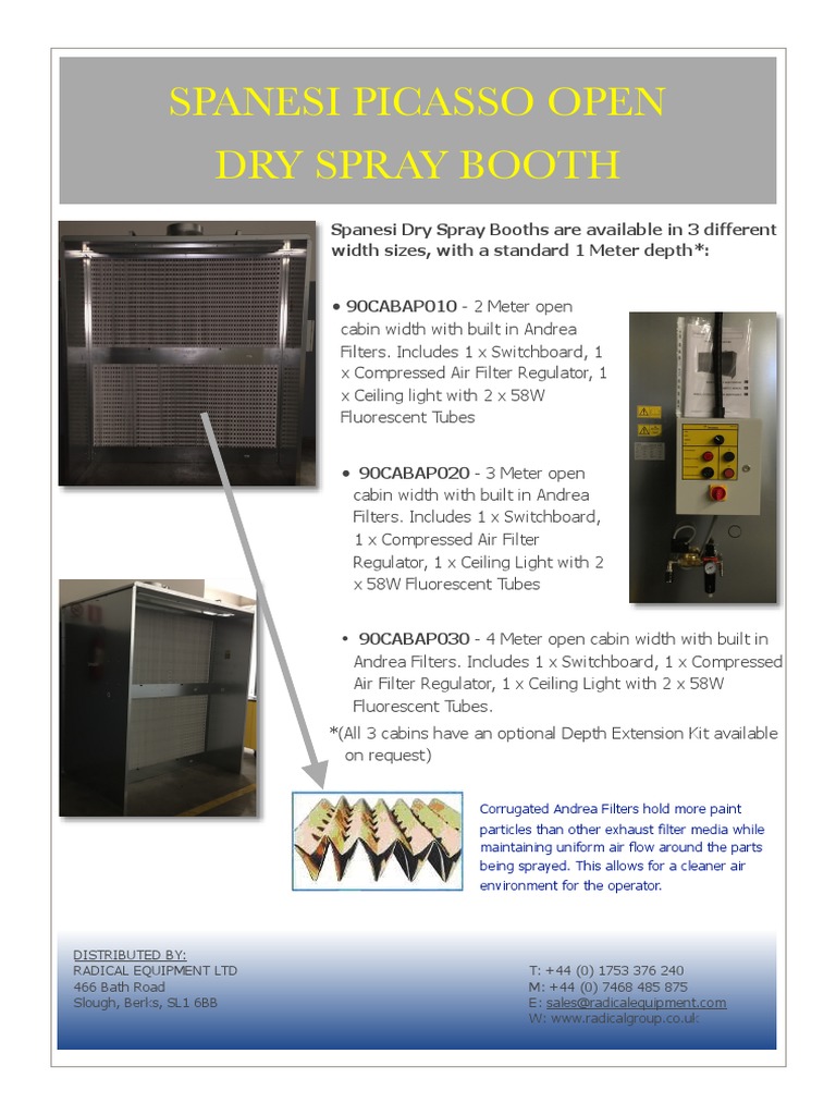 Spanesi Dry Spray Booth | PDF | Tools | Equipment