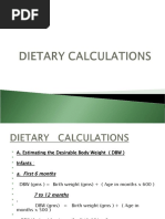DIETARY CALCULATIONS - PPT Version 1 | PDF | Body Mass Index | Obesity