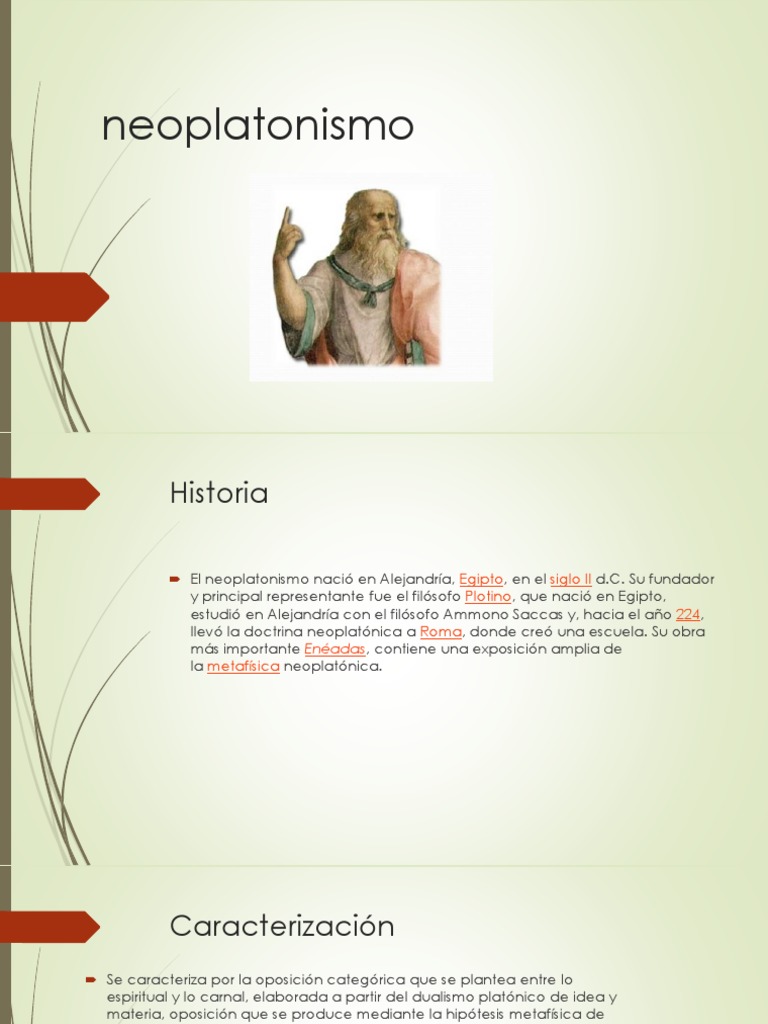 Neoplatonismo: Origen e Influencia | PDF | Filosofía