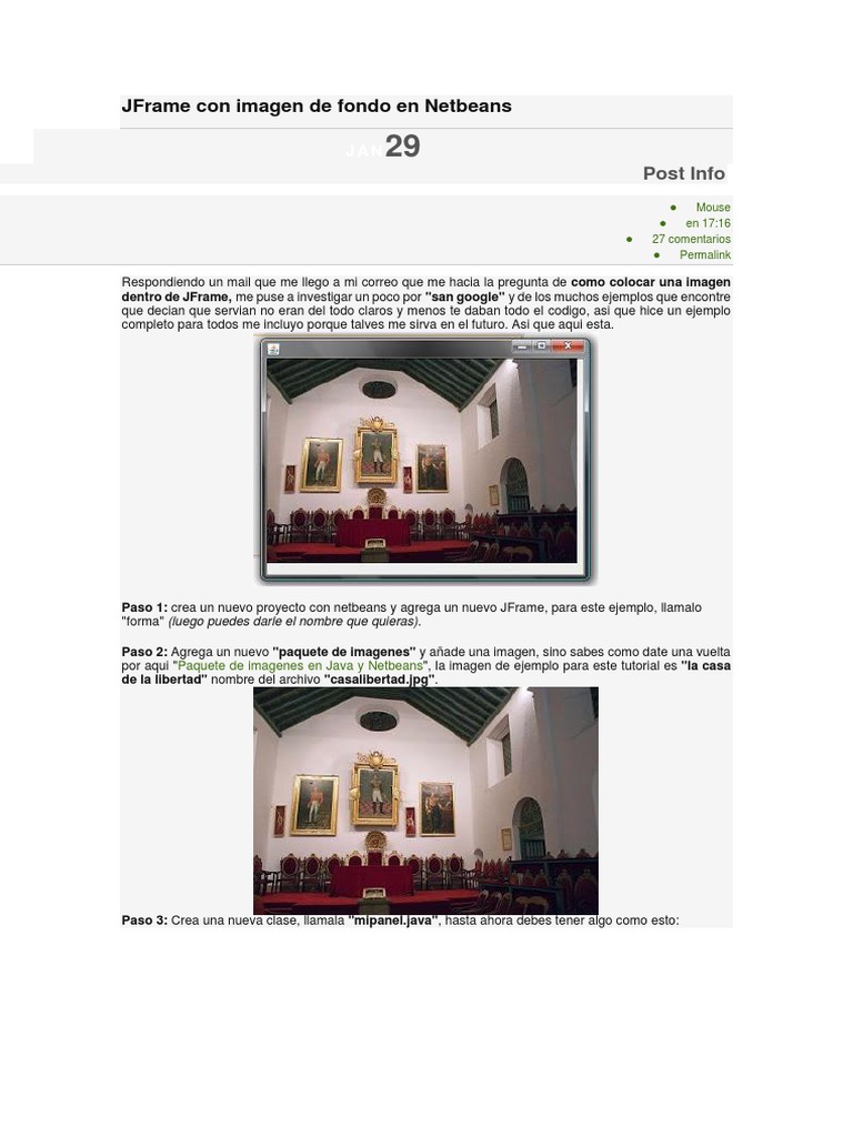 JFrame Con Imagen de Fondo en Netbeans | PDF | Java (lenguaje de ...