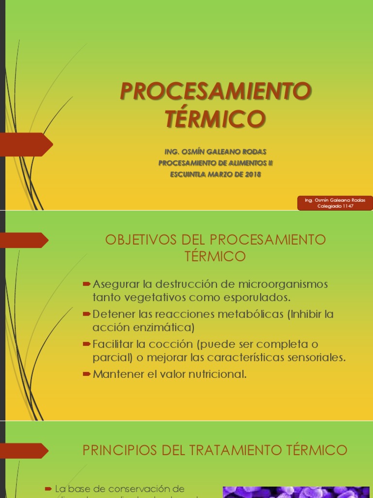 Tratamiento Térmico PDF | PDF | Temperatura | Microorganismo