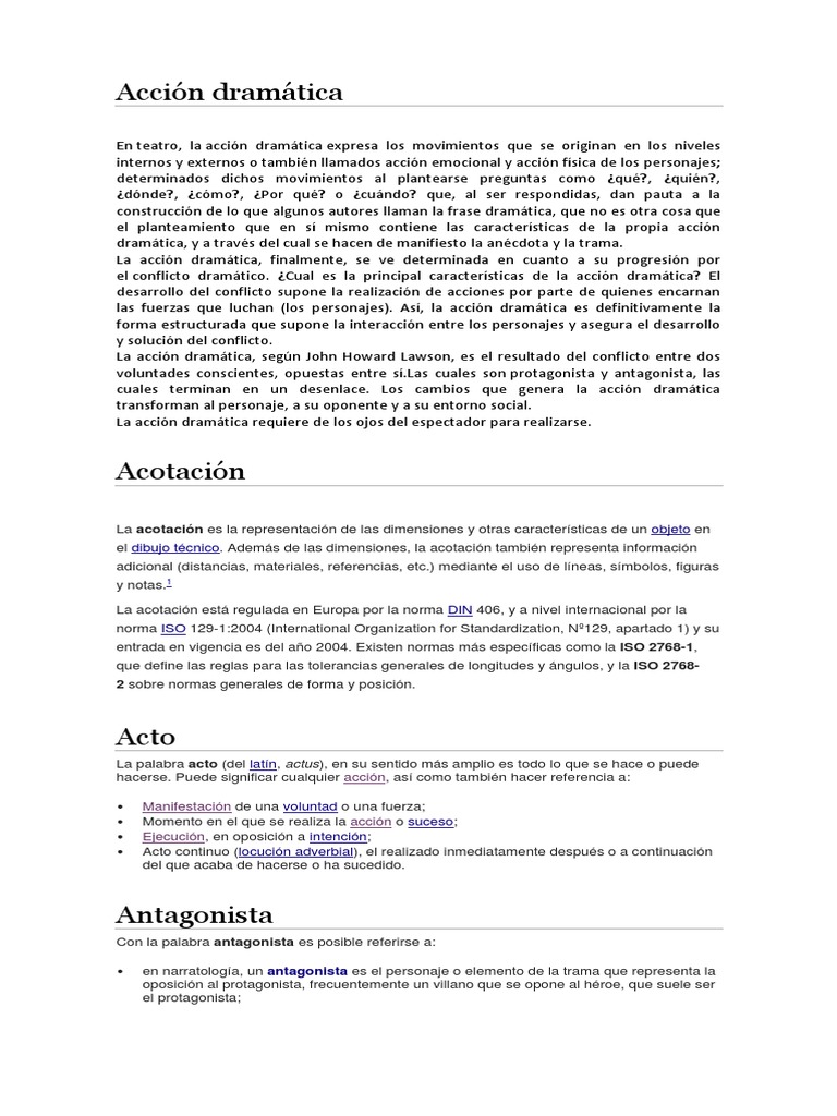 Acción Dramática | PDF | Teatro | Las artes escénicas