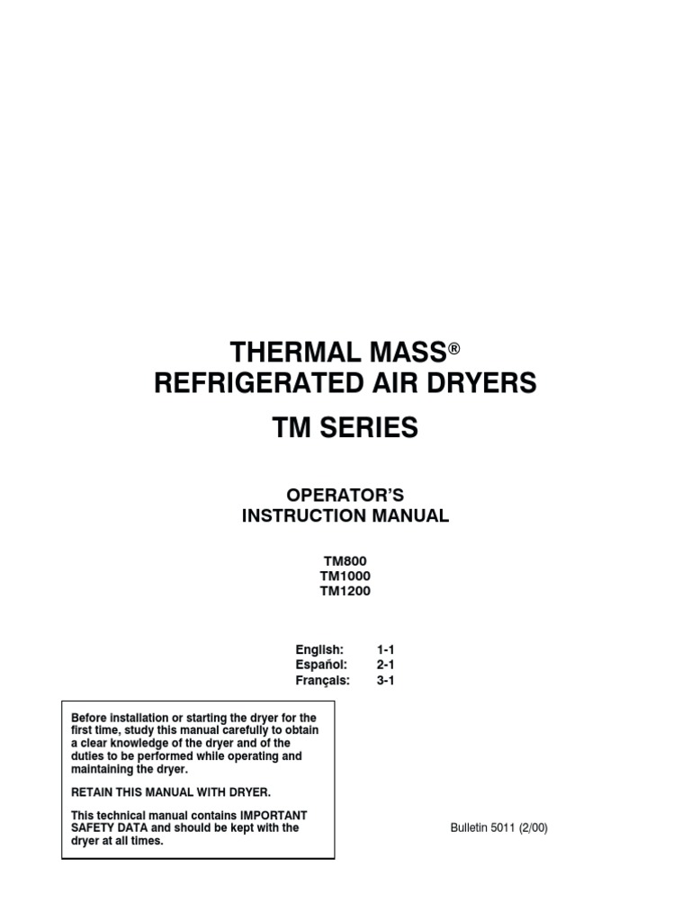 TM 800-1200 - 2000 | PDF | Refrigeration | Heat Exchanger