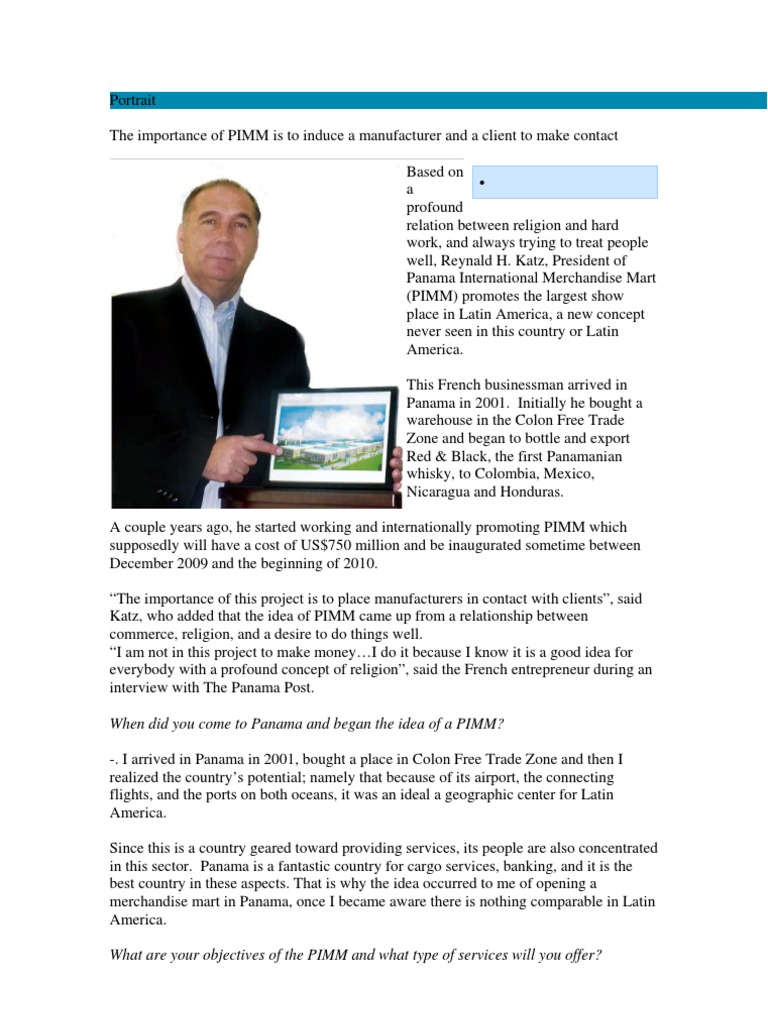 PIMM Panama Post | PDF | Panama | Latin America