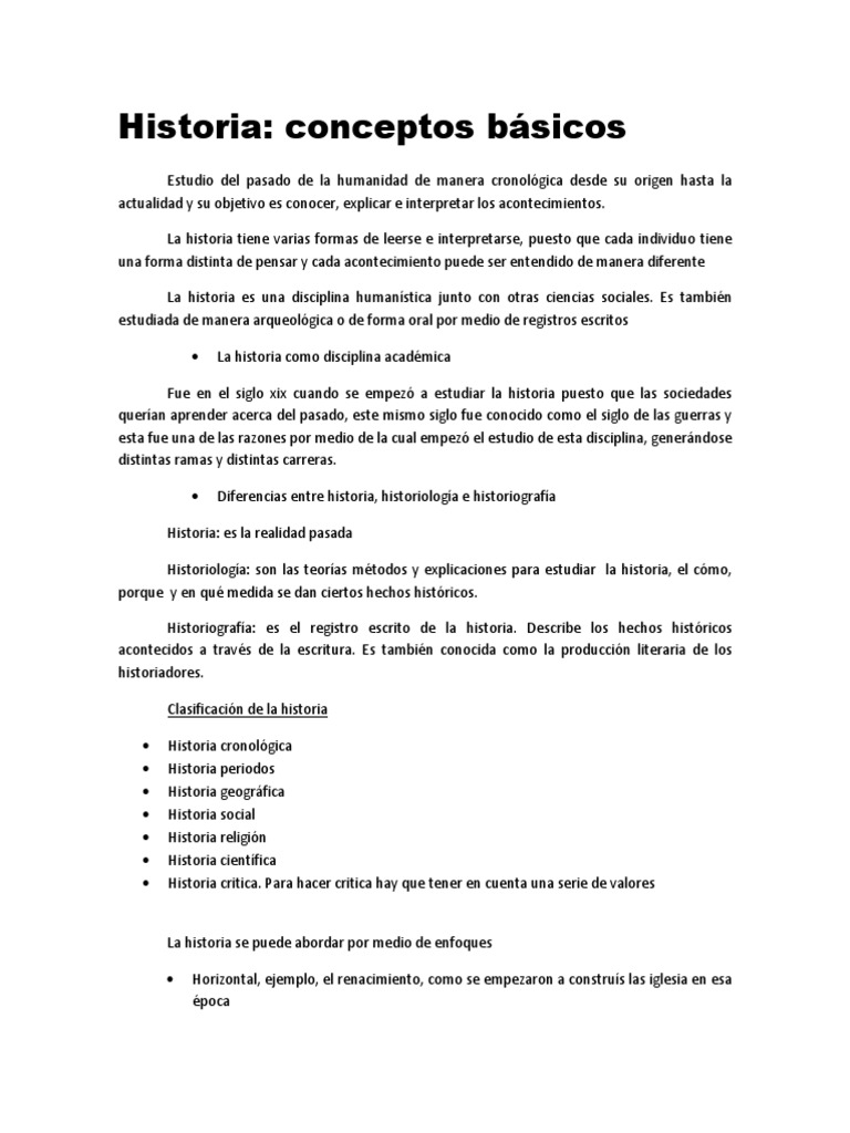 0-.Conceptos Basicos de Historia | PDF