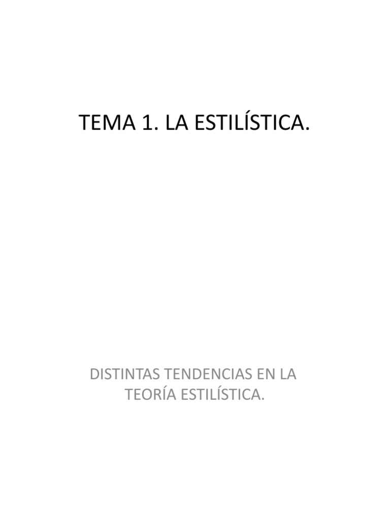 La Estilística | PDF | Autor | Lingüística