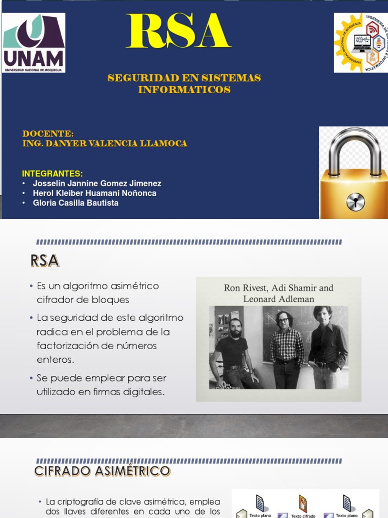Cifrado Rsa | PDF | Clave (criptografía) | Criptografía