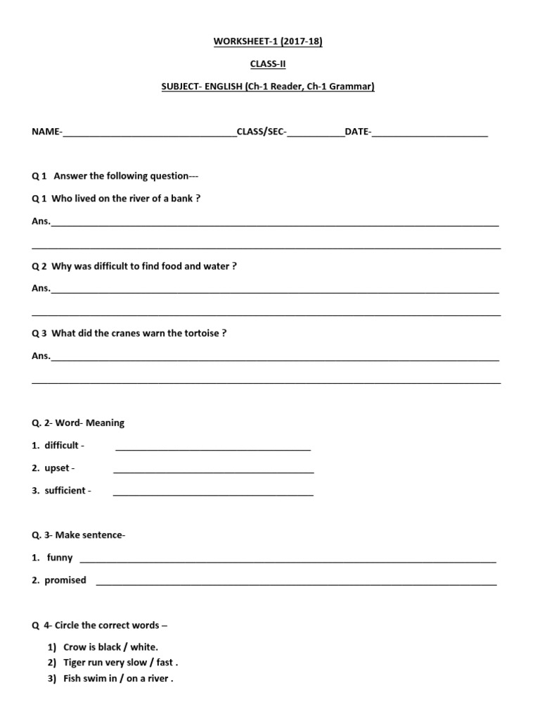 Class-2 Army School Holiday Homework | PDF | Nature