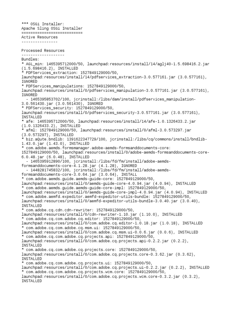 Status Osgi Installer | PDF | Software | Computing