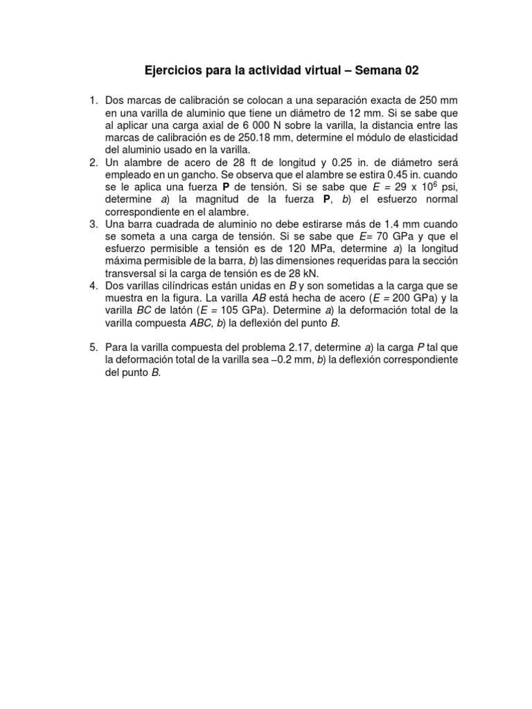 U2 - S2 - Ejercicios para Actividad Virtual | PDF | Ciencia y matemáticas