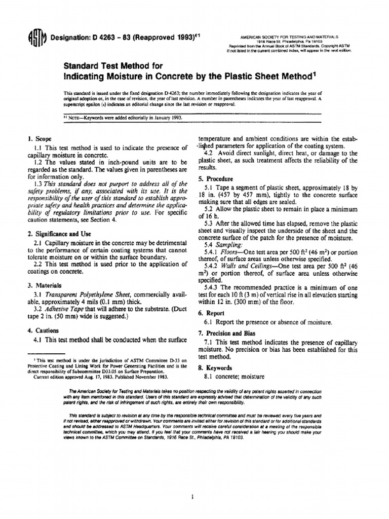 Astm D4263 83 PDF | PDF