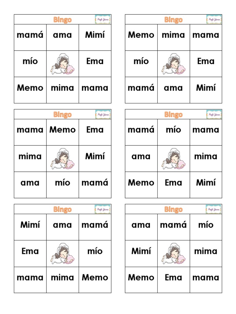 Bingo Palabras M PDF | PDF