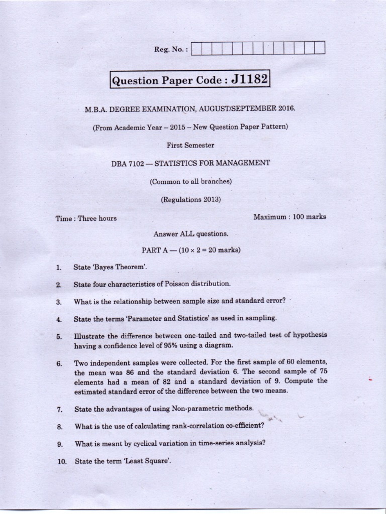 Statistics For Management | PDF