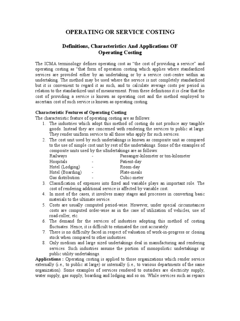 Operating and Transport Costing Guide | PDF | Transport | Vehicles