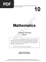 Math10 Q2 Module 1 | PDF | Polynomial | Function (Mathematics)