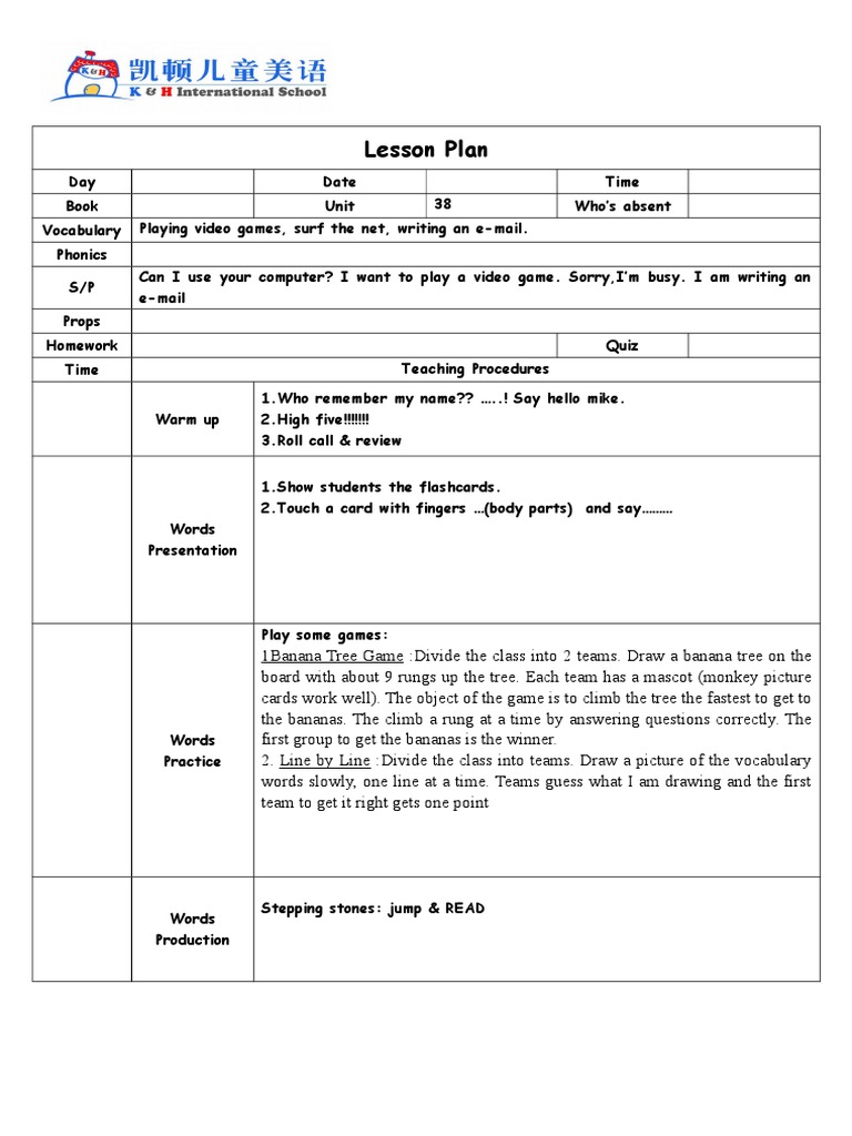 Lesson Plan | PDF | Leisure