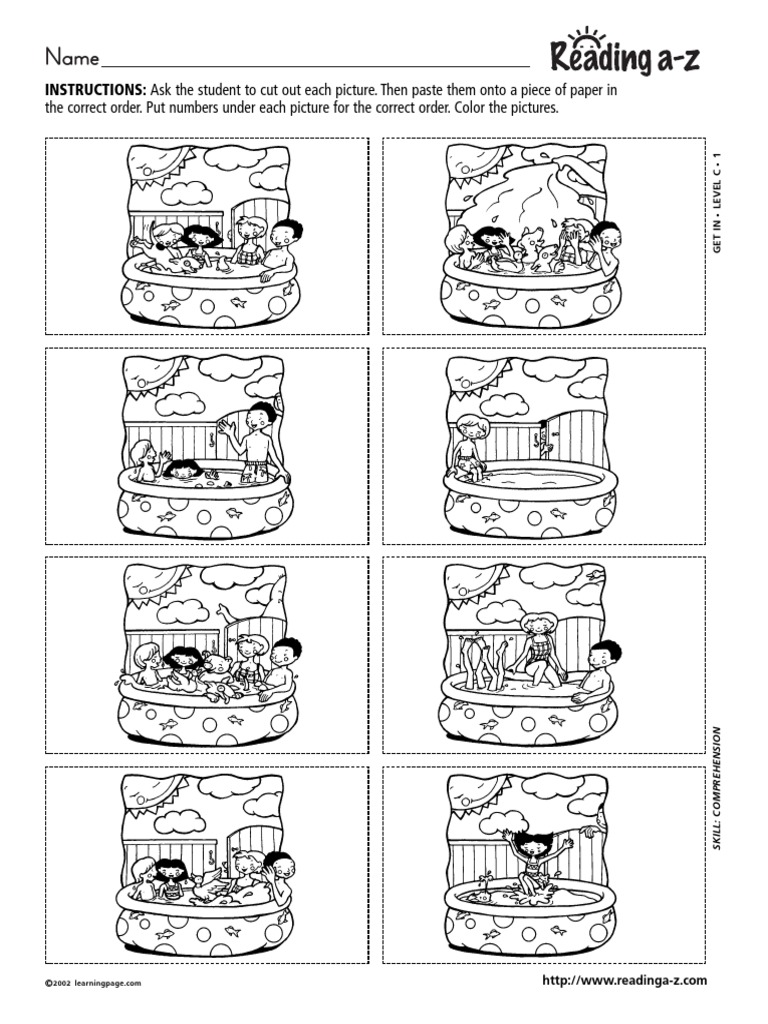 The Correct Order. Put Numbers Under Each Picture For The Correct Order ...