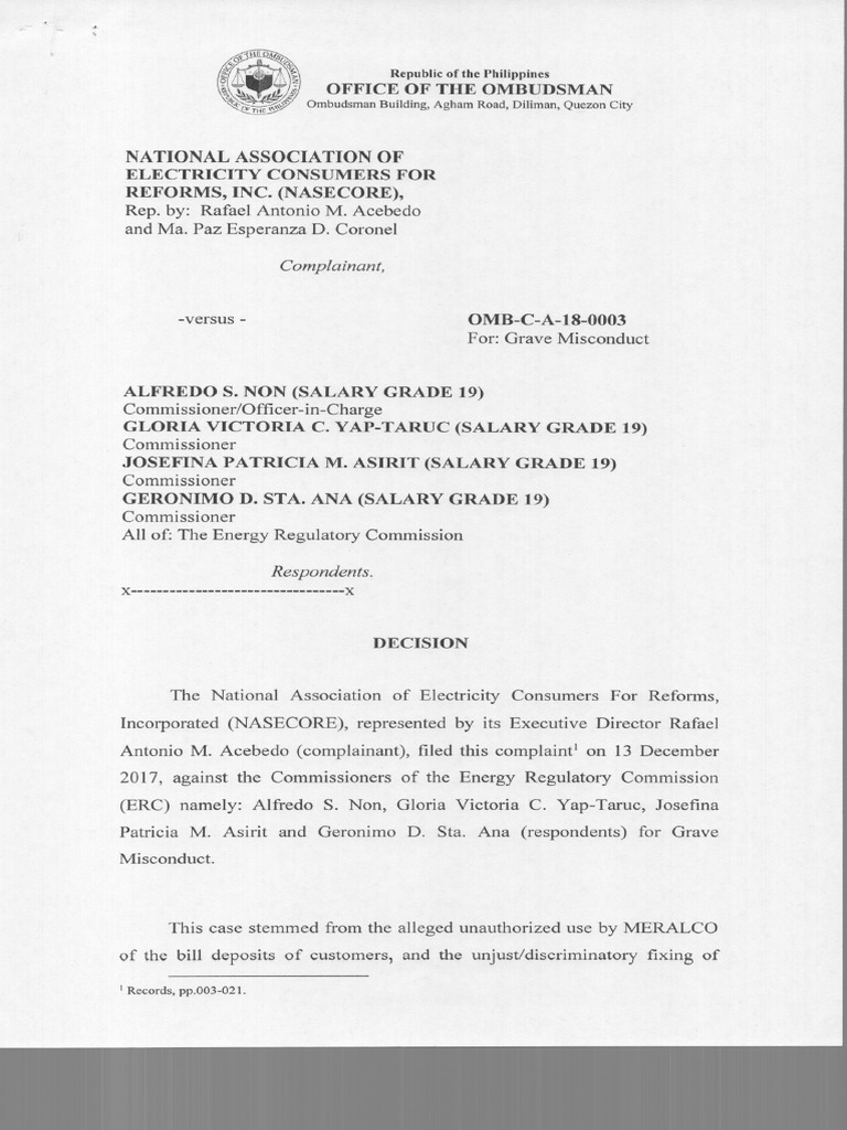 Nasecore OMB Decision Grave Misconduct | PDF