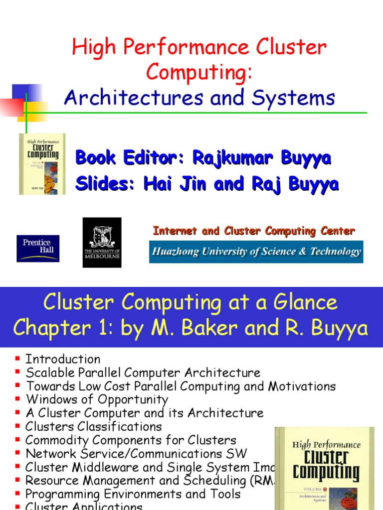 High Performance Cluster Computing Architectures And Systems Pdf Computer Cluster