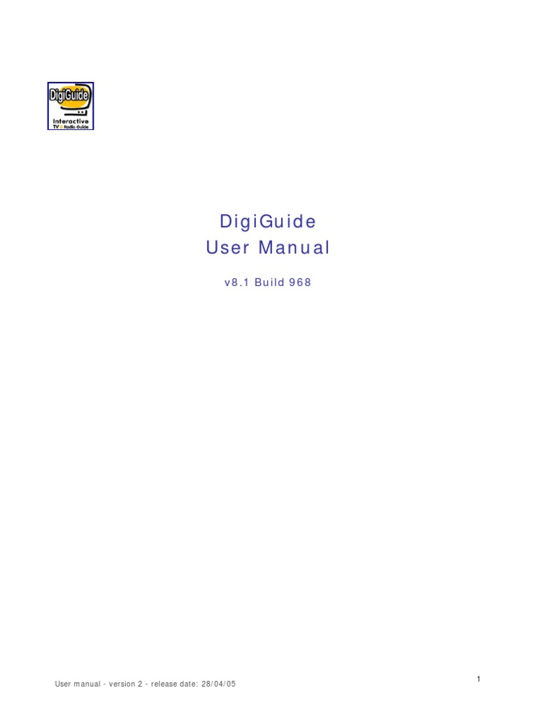 Digi Guide User Manual | PDF | Double Click | Icon (Computing)