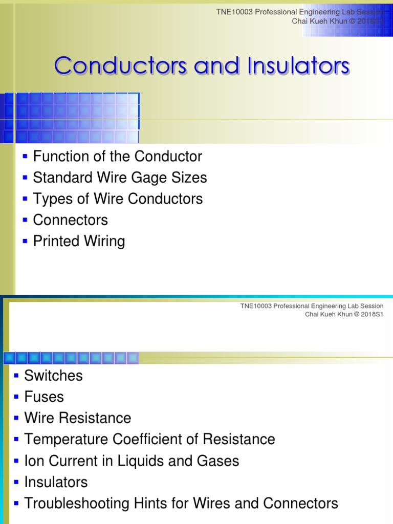Conductors, Fuse, Switches, Insulators | PDF | Ion | Electric Current