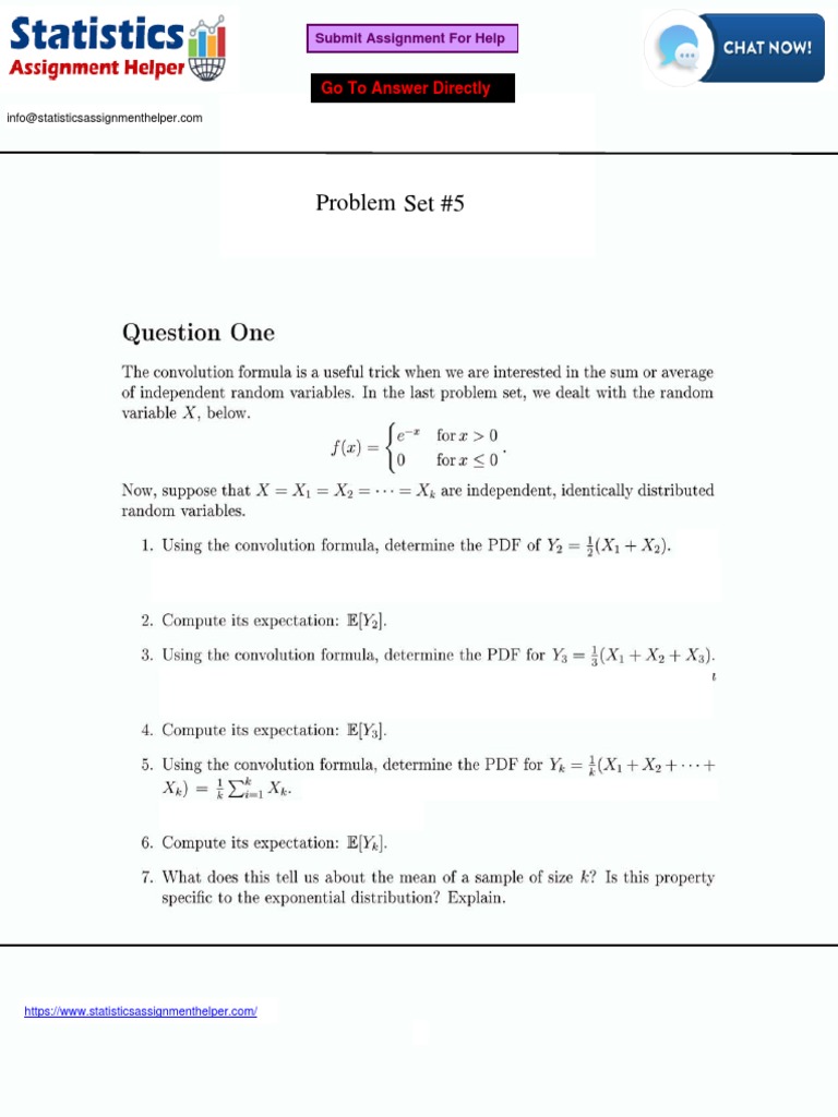 Statistics Assignment Sample 2 With Solutions | PDF | Probability Density Function | Expected Value