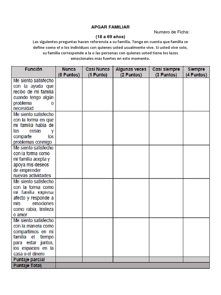 Apgar Familiar | PDF