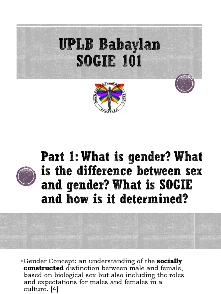 Sogie 101 2017 | PDF | Gender Role | Gender