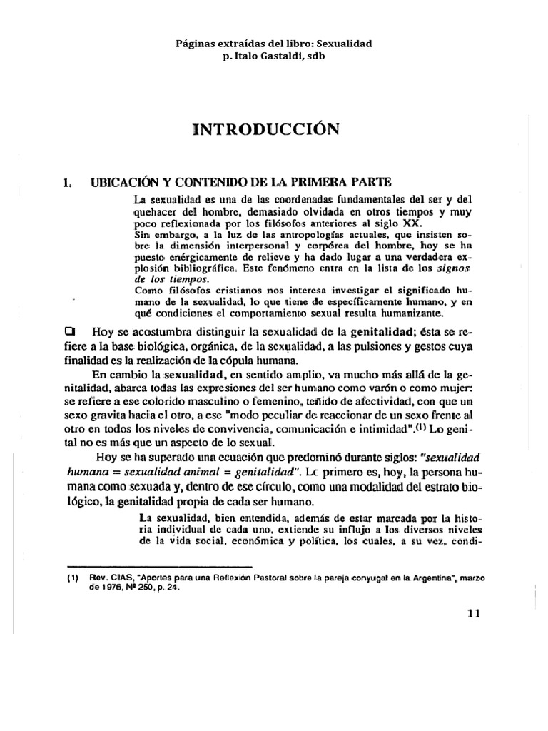 Italo Gastaldi Sexualidad PDF | PDF