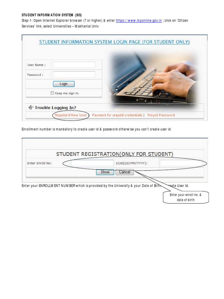 Student Info System - SIS | PDF | Password | User (Computing)