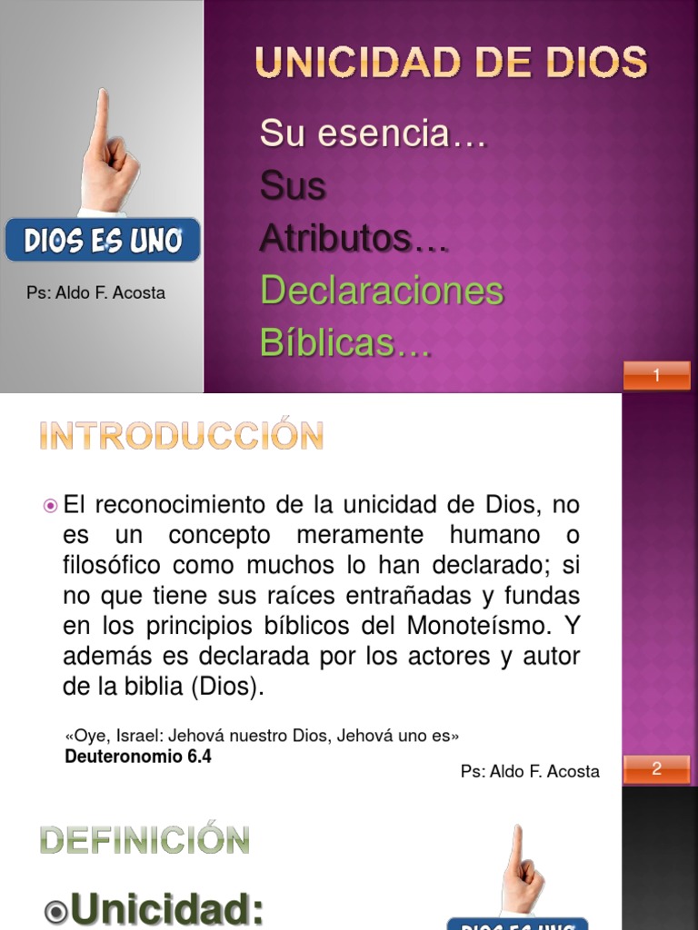 Unicidad de Dios Su Esencia | PDF | Libro de Isaías | Salmos