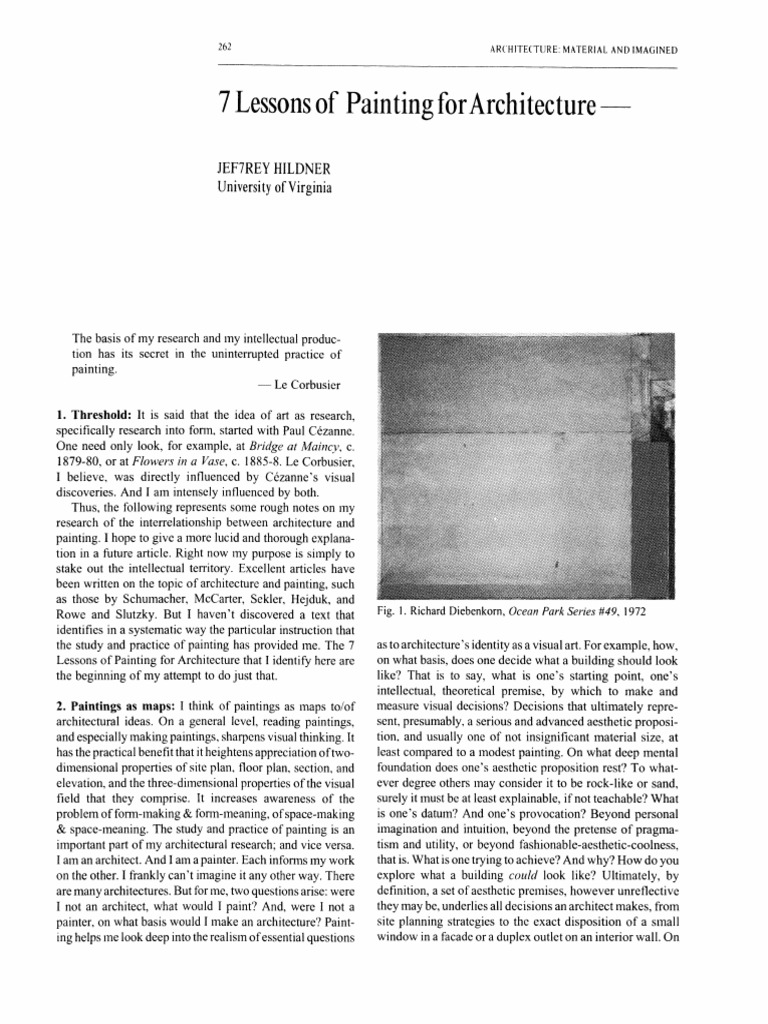 7 Lessons of Painting For Architecture | PDF | Abstract Art | Cubism